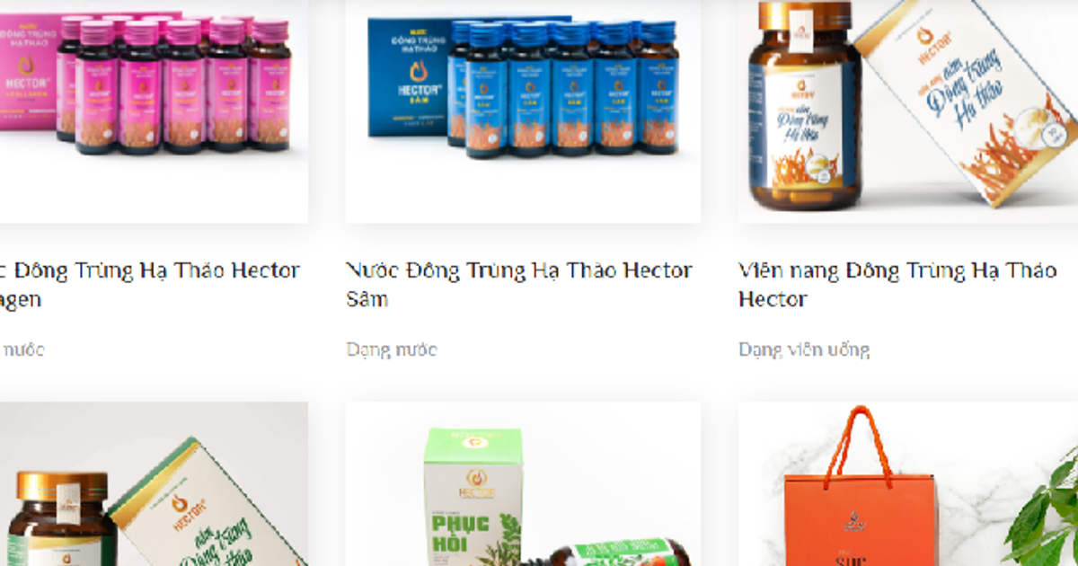 Loạt sản phẩm Đông Trùng Hạ Thảo Hector quảng cáo sai phép