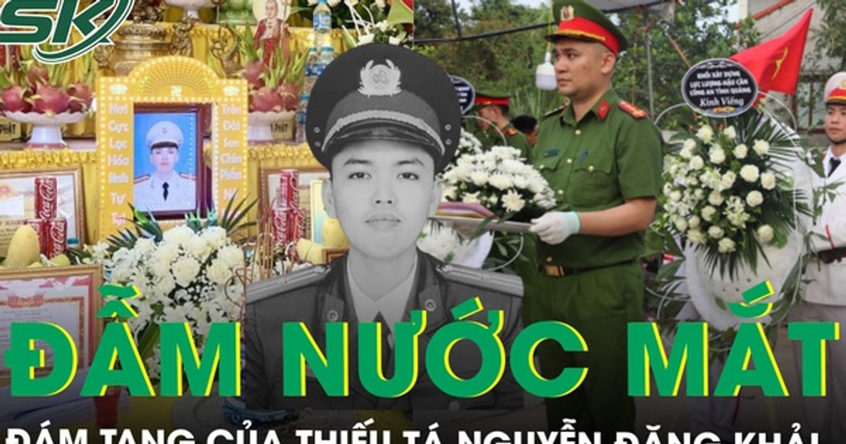Đẫm nước mắt đám tang Thiếu tá Nguyễn Đăng Khải - chiến sĩ ngã xuống ...